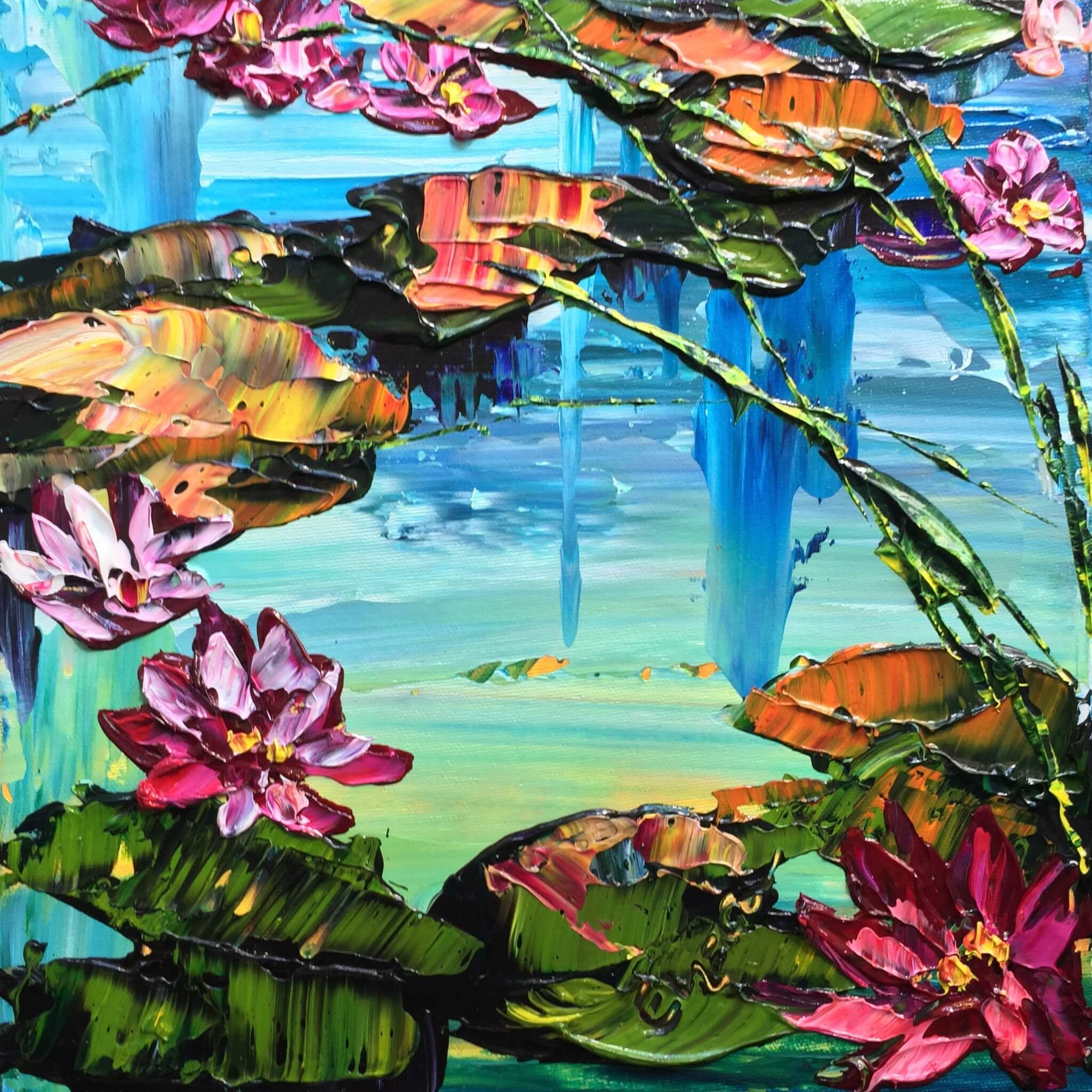 Maya Eventov Pond A 12×12 - Creations Art Gallery