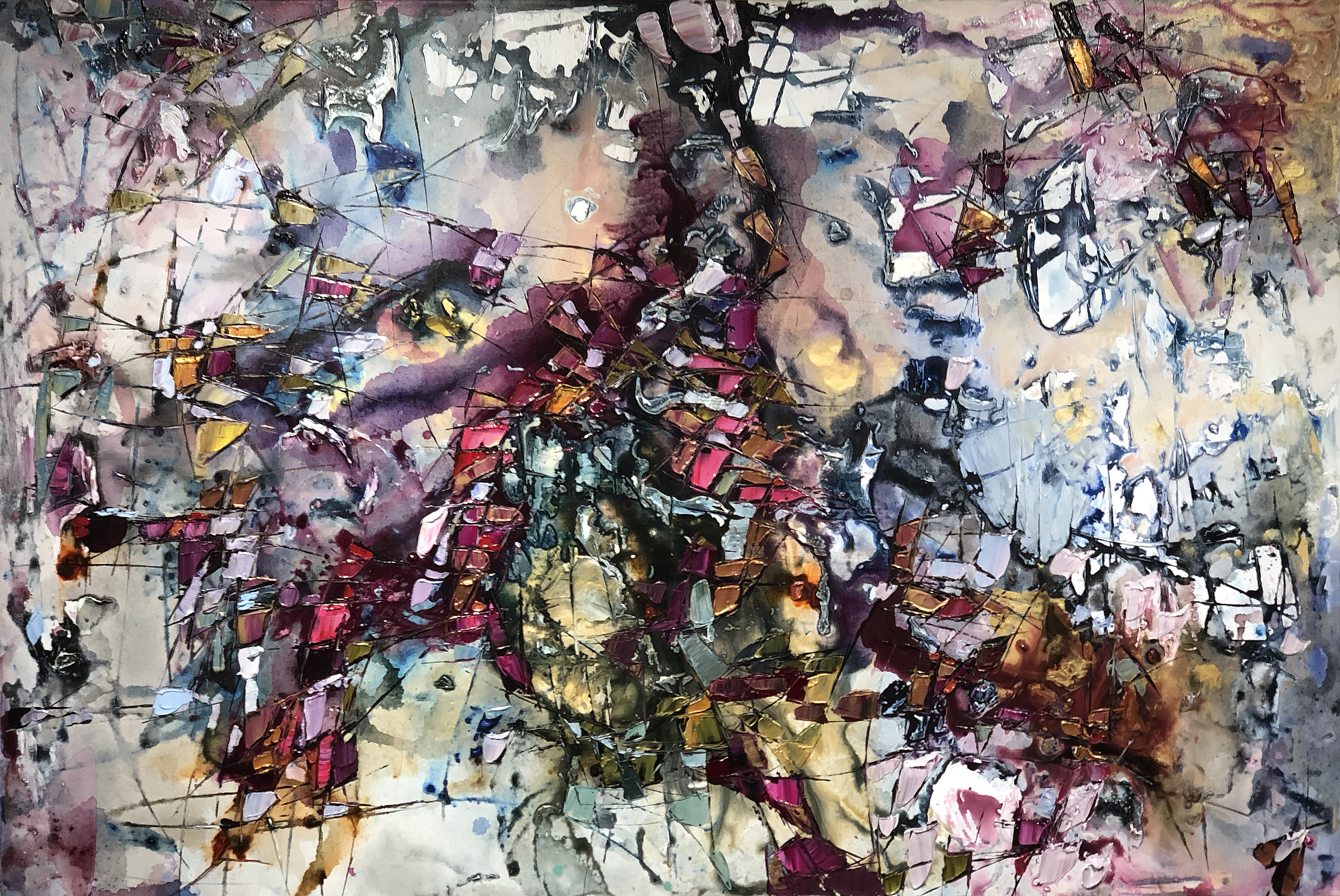 Maya Eventov Abstract 2 48x72 - Creations Art Gallery