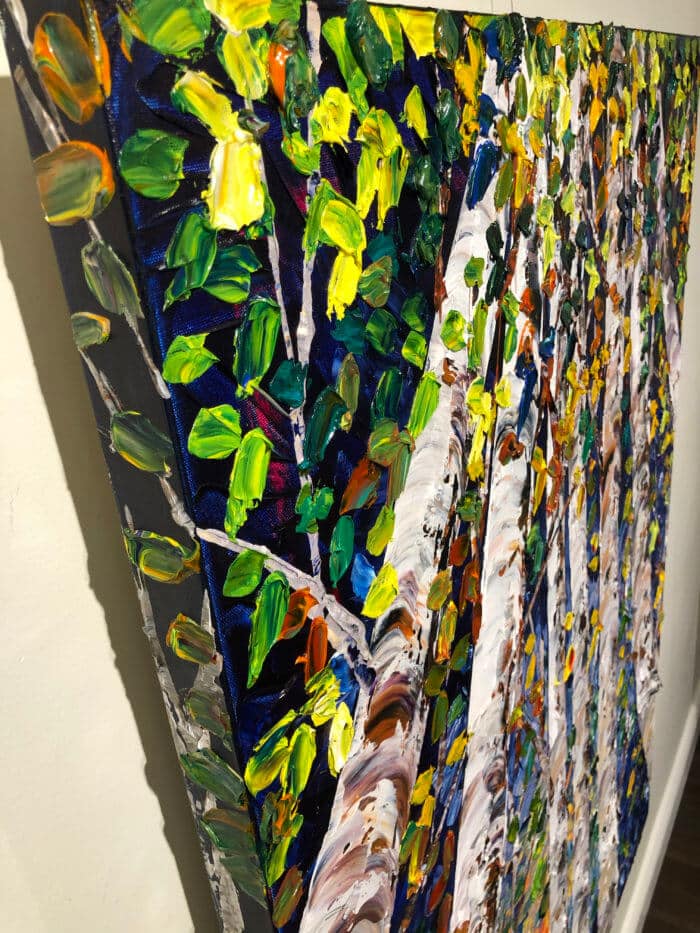 Maya Eventov Birch Looking Up Forests Glow original painting size 48 ...