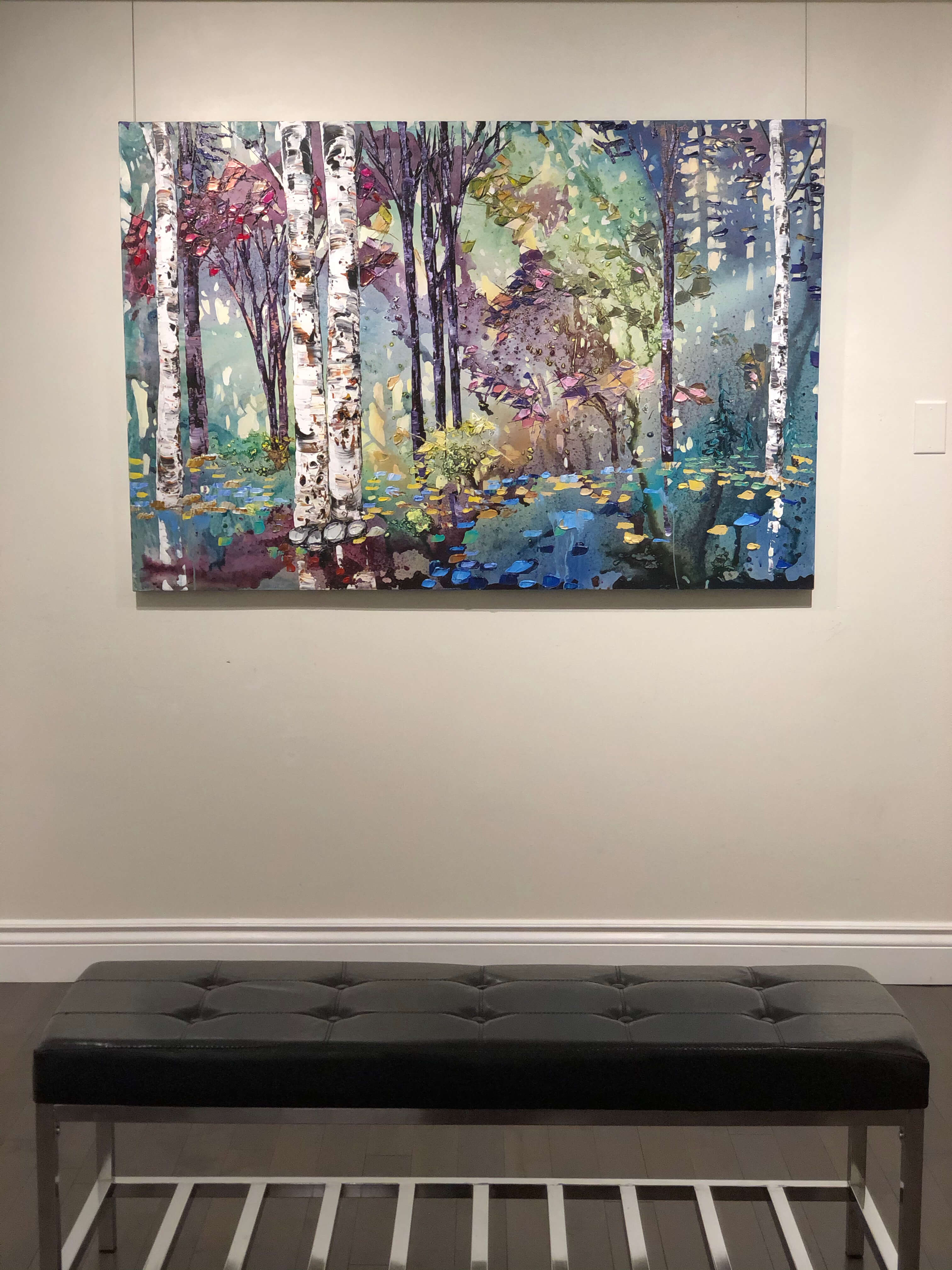 Maya Eventov Spectrum Abstract Landscape 3 original painting size 40 ...