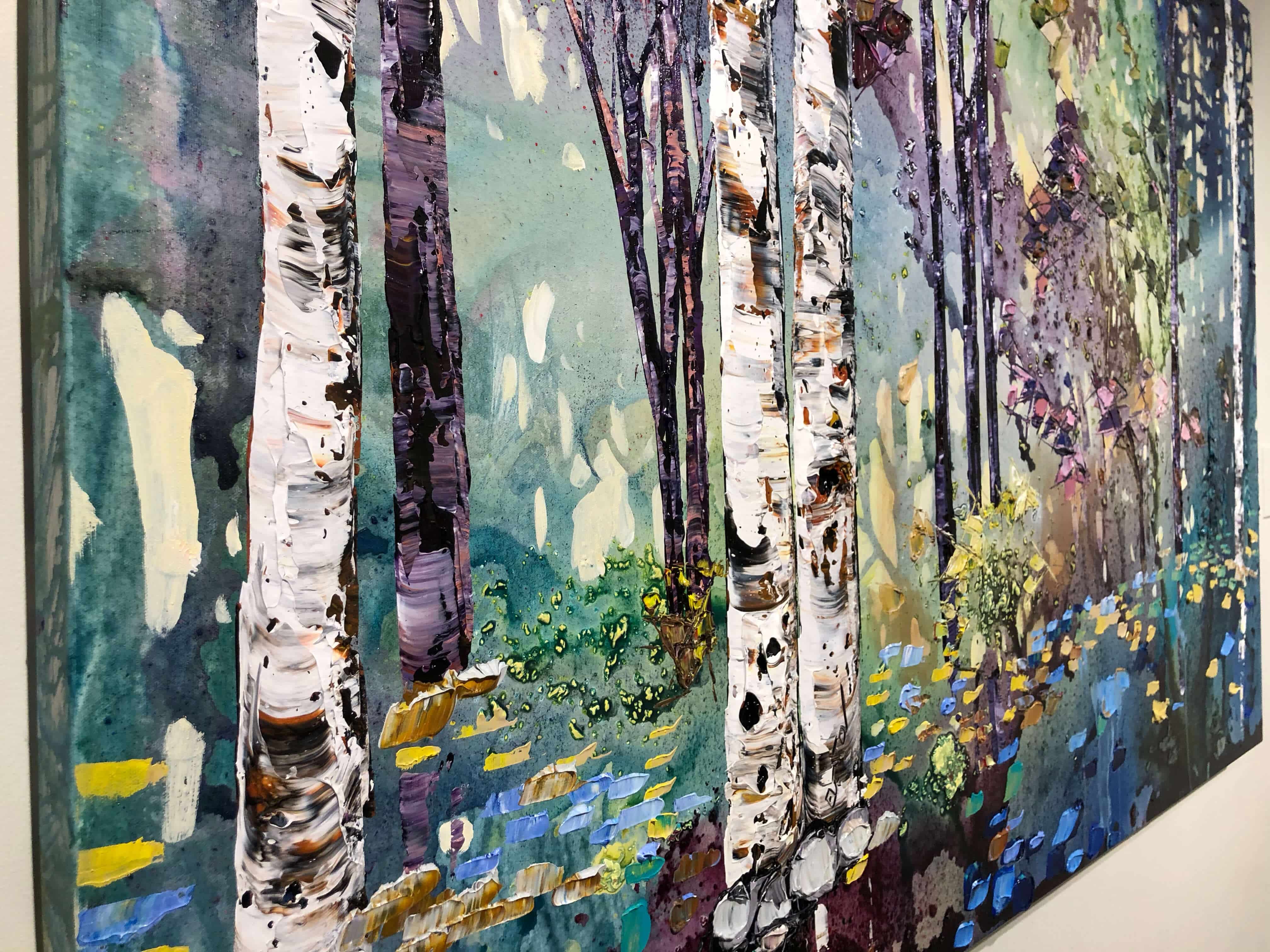Maya Eventov Spectrum Abstract Landscape 3 original painting size 40 ...