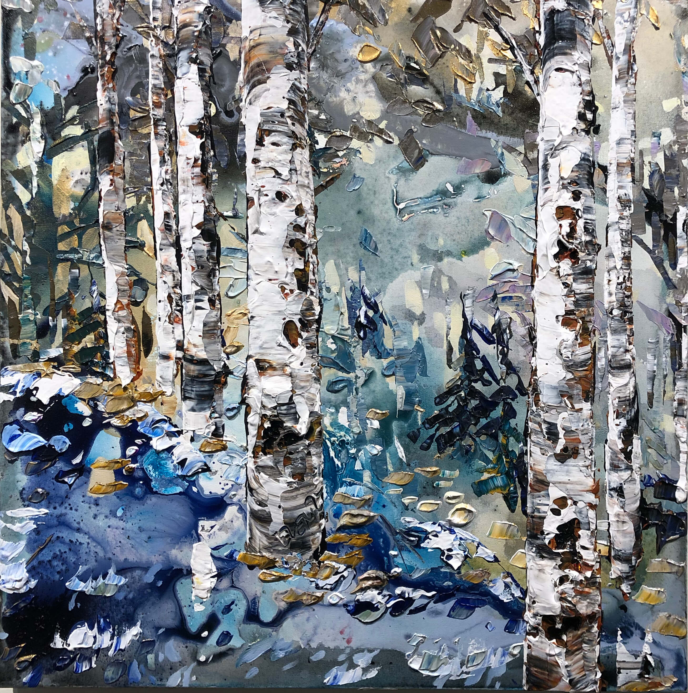Maya Eventov Spectrum Birch original painting size 24"Hx24"W.