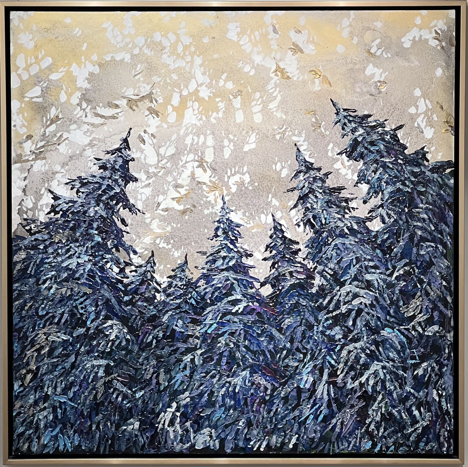 Maya Eventov Night Birch, Black Birch original painting size 36"Hx48"W.
